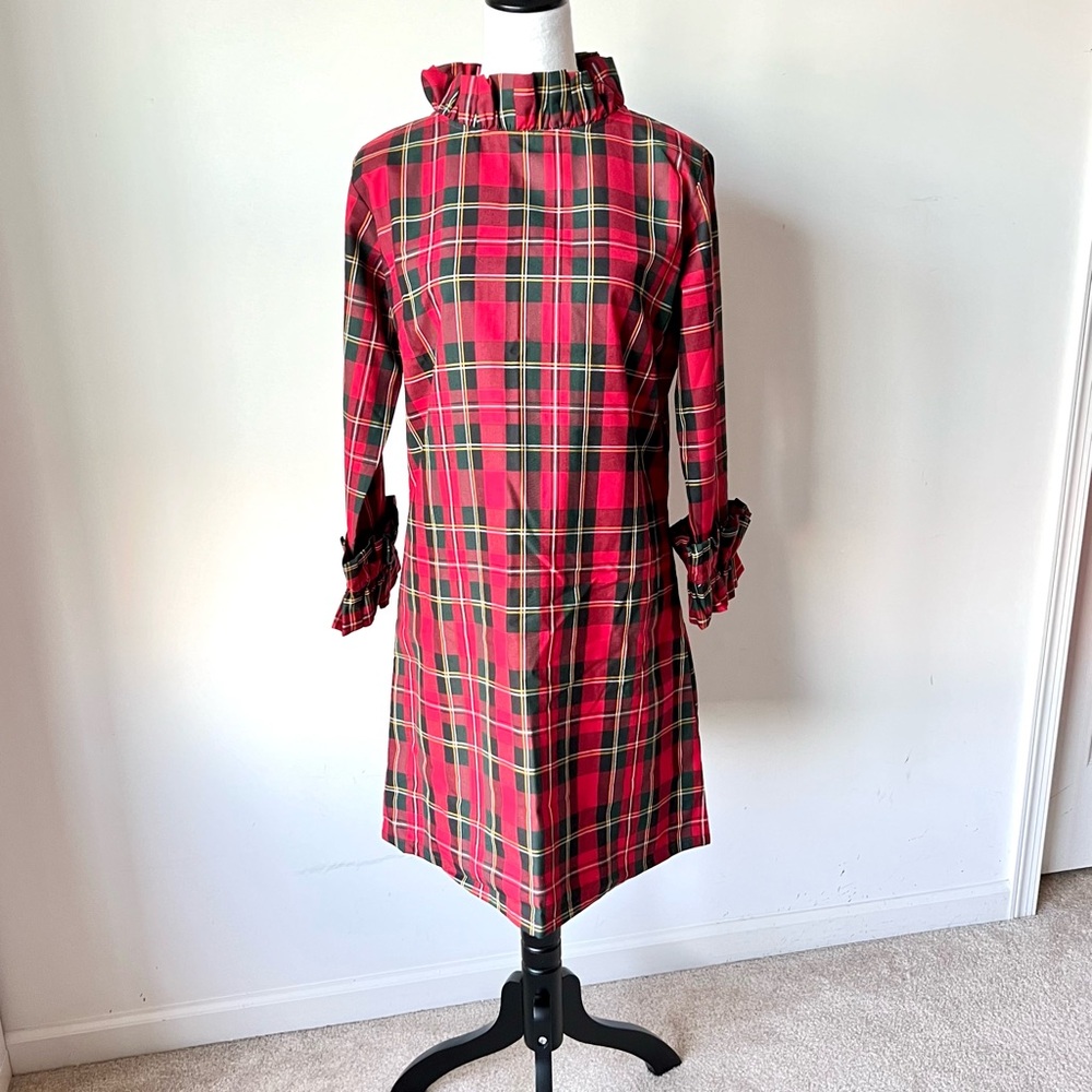 Elizabeth Wilson Designs Tartan Plaid Ruffled Holiday… - Gem